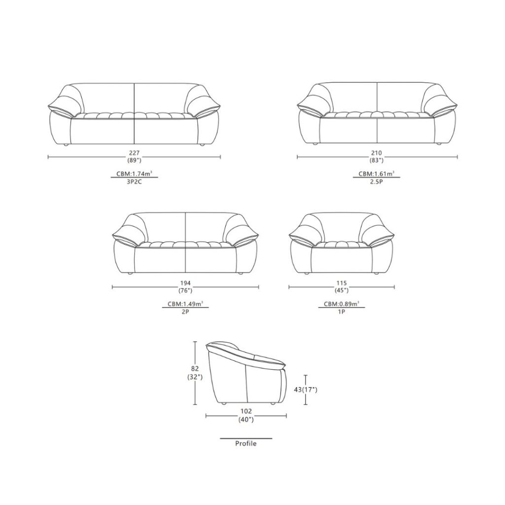 Sofa | Komplektas Aragon - Sofaforma