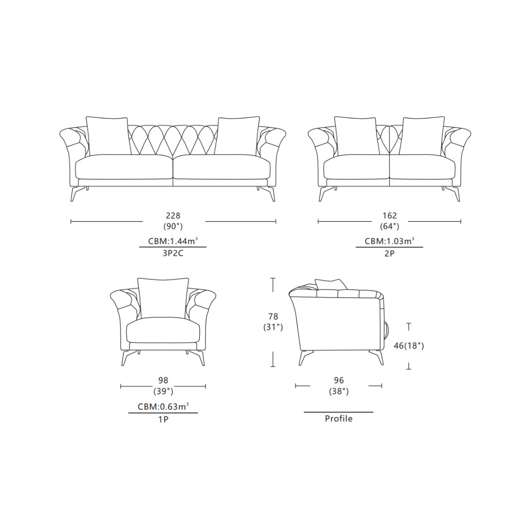 Sofa | Komplektas Empire - Sofaforma